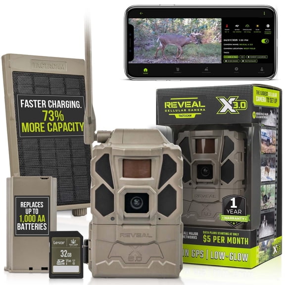 Tactacam REVEAL X 3.0 Cellular Trail Camera - Multi Carrier, HD Photo ...