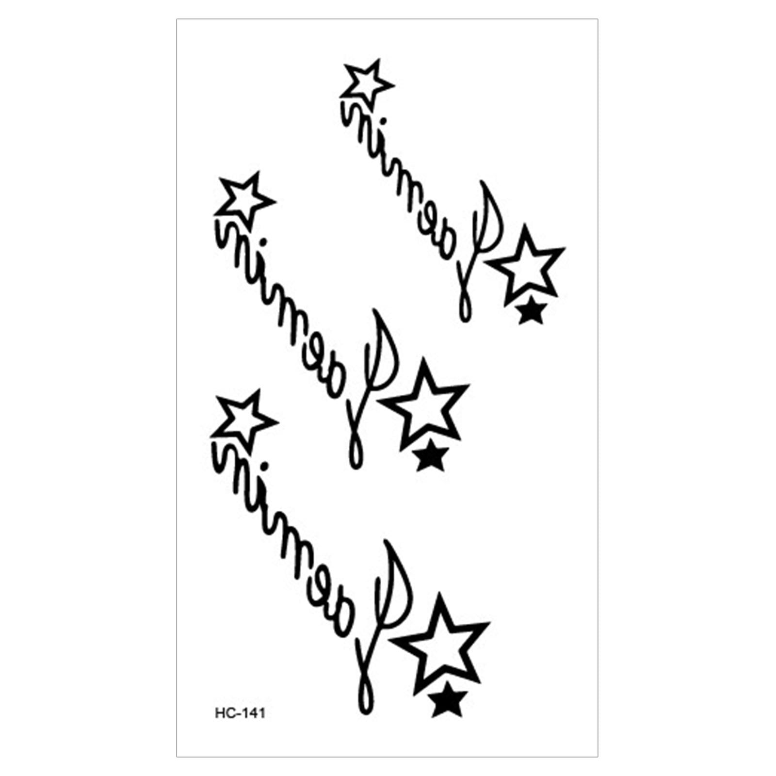 SEMIMAY Waterproof Sweat Disposable English Tattoo Stickers Small Fresh ...