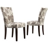 Ayana Print Parson Chair, Set of 2, Grey Chevron - Walmart.com