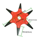 Lieonvis 6 Steel Razors Trimmer Head, Universal Weed Eater Blades for ...