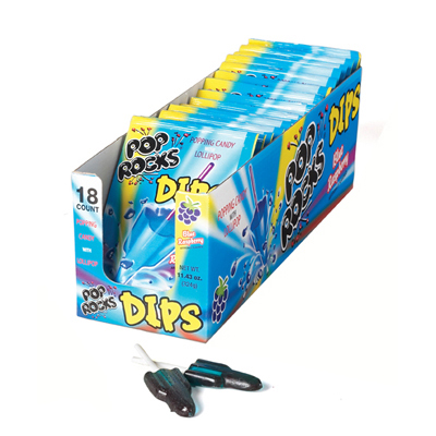 Pop Rocks Dips Blue Raspberry:18 Count - Walmart.com