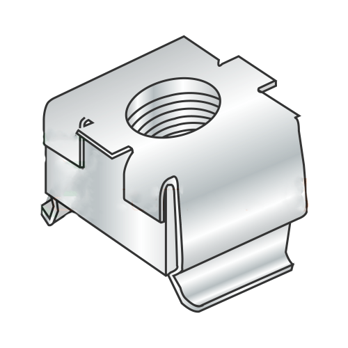 M5-0.8 Cage Nuts / Steel / Zinc / C7931-M508-3B / Panel Range: .025 ...