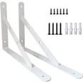 FJSHN-10 Inch Shelf Brackets, 2 Pack Heavy Duty L Brackets for Shelves ...