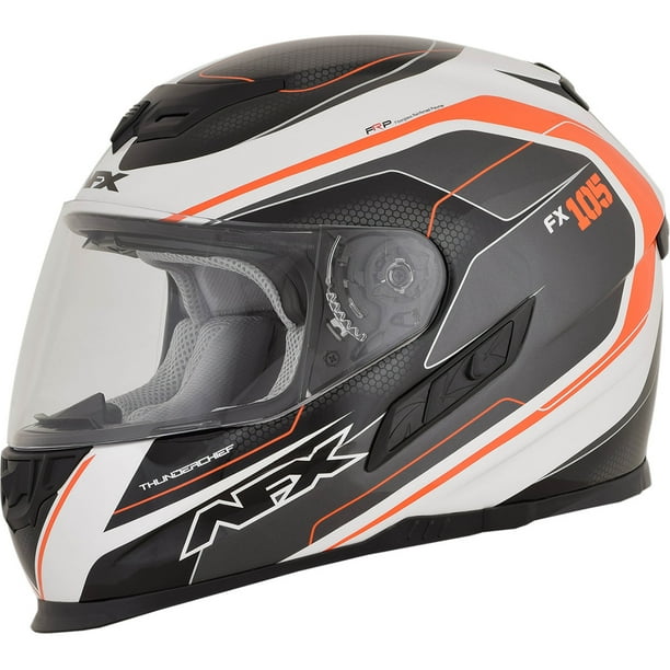 AFX FX-105 Full Face Helmet (Thunder Chief Orange Gloss, Small ...