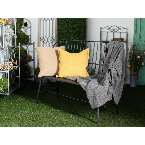 DecMode Black Traditional Outdoor, Entryway, Hallway, Bench with Metal ...