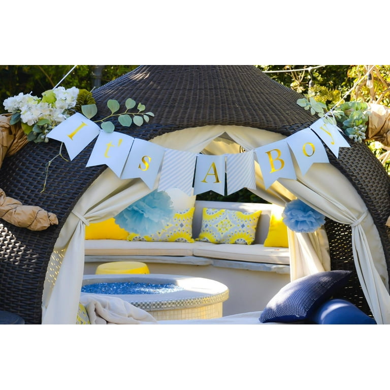 Tissue Paper Baby Boy Shower Decorations