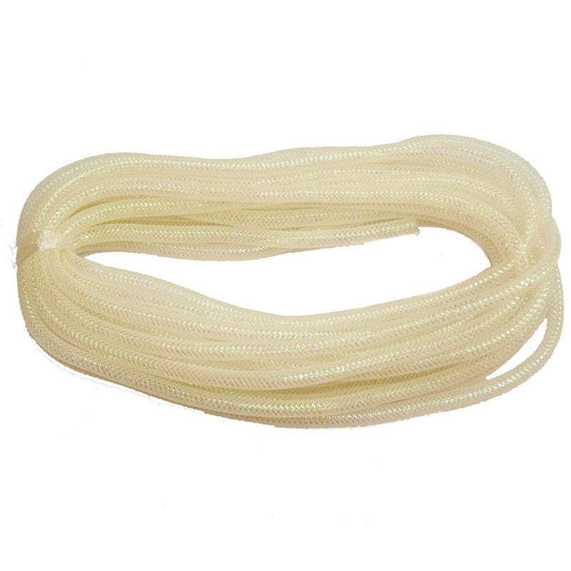 Solid Mesh Tubing Deco Flex Ribbon, 8mm, 10-yard, Ivory - Walmart.com