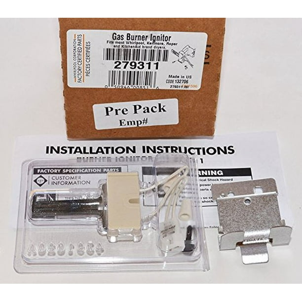 Whirlpool OEM 279311 Igniter for Dryer - Walmart.com
