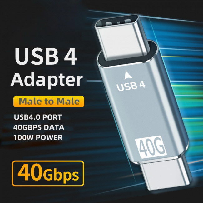JSER 40Gbps USB4 Type C Male to Male Straight Connector 100W Power Data ...