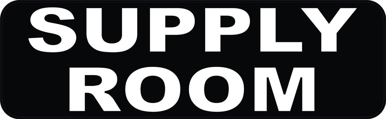 StickerTalk Supply Room Vinyl Sticker, 10 inches x 3 inches - Walmart.com
