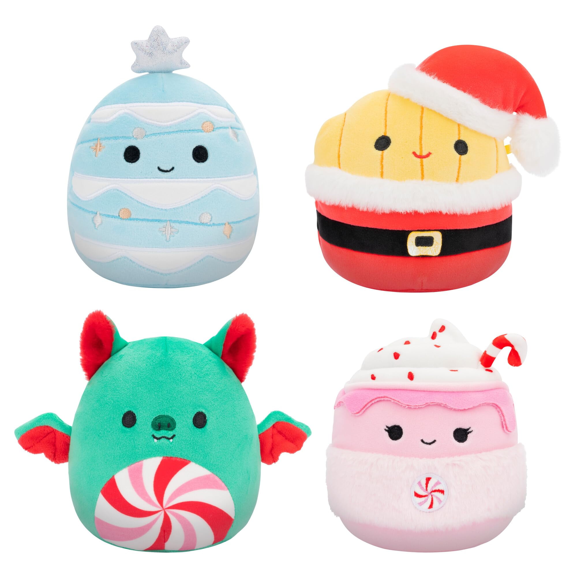Push Squishmallows Original Holiday de 13 cm, paquete de 4 unidades ...