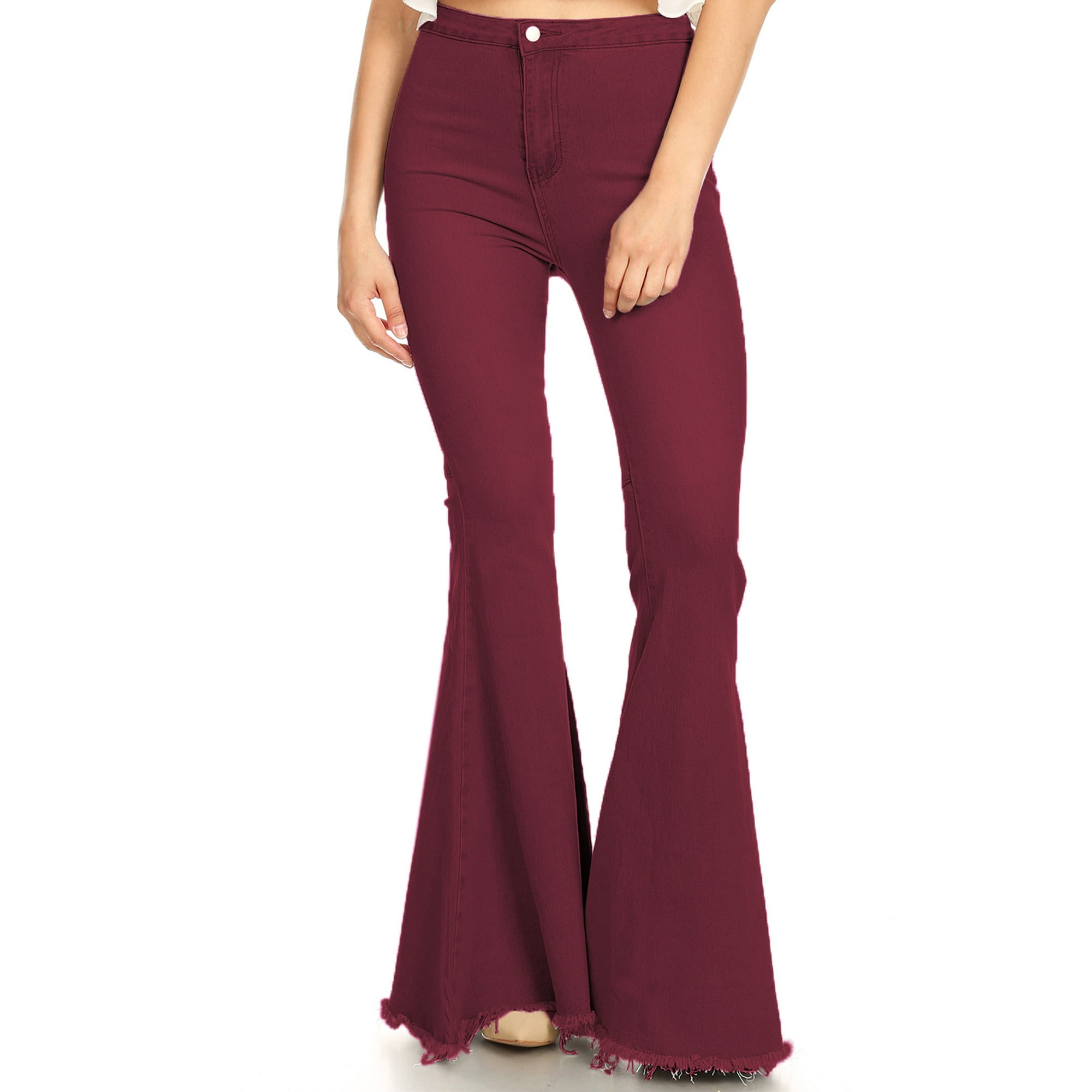 Click here for Feinuhan Womens High Waist Flared Bell Bottom Jean... prices