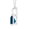 Angara Natural V-Bale Pear-Shaped 1.9 ct London Blue Topaz Solitaire ...
