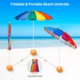 Gymax 8ft Beach Umbrella Outdoor Patio Garden W Carrying Bag Sand