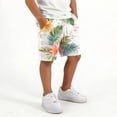 Amidoa Boys Swim Trunks Tropical Leaf with Pockets Quick Dry Mesh Liner ...