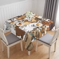 Cartoon Lovely Puppies Dogs Table Cloth 60x60in, Waterproof Square ...
