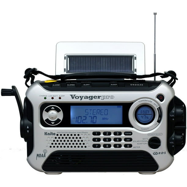 Kaito Voyager Pro KA600 Digital Solar Crank AM FM Shortwave NOAA ...