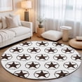 Country Star Texture 4FT Round Area Rugs Western Metal Traditional ...