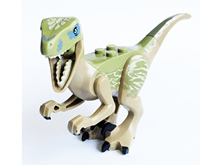 LEGO Animal Dino Raptor with Black Claws and Olive Green Back ...
