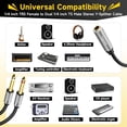 2-Pack 1/4 inch TRS Stereo Splitter Y Cable 1 Feet, 6.35mm TRS Stereo ...