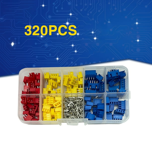 320 Pieces XH2.54 Terminal Colorful Tool Low Electrical Connectors Low ...
