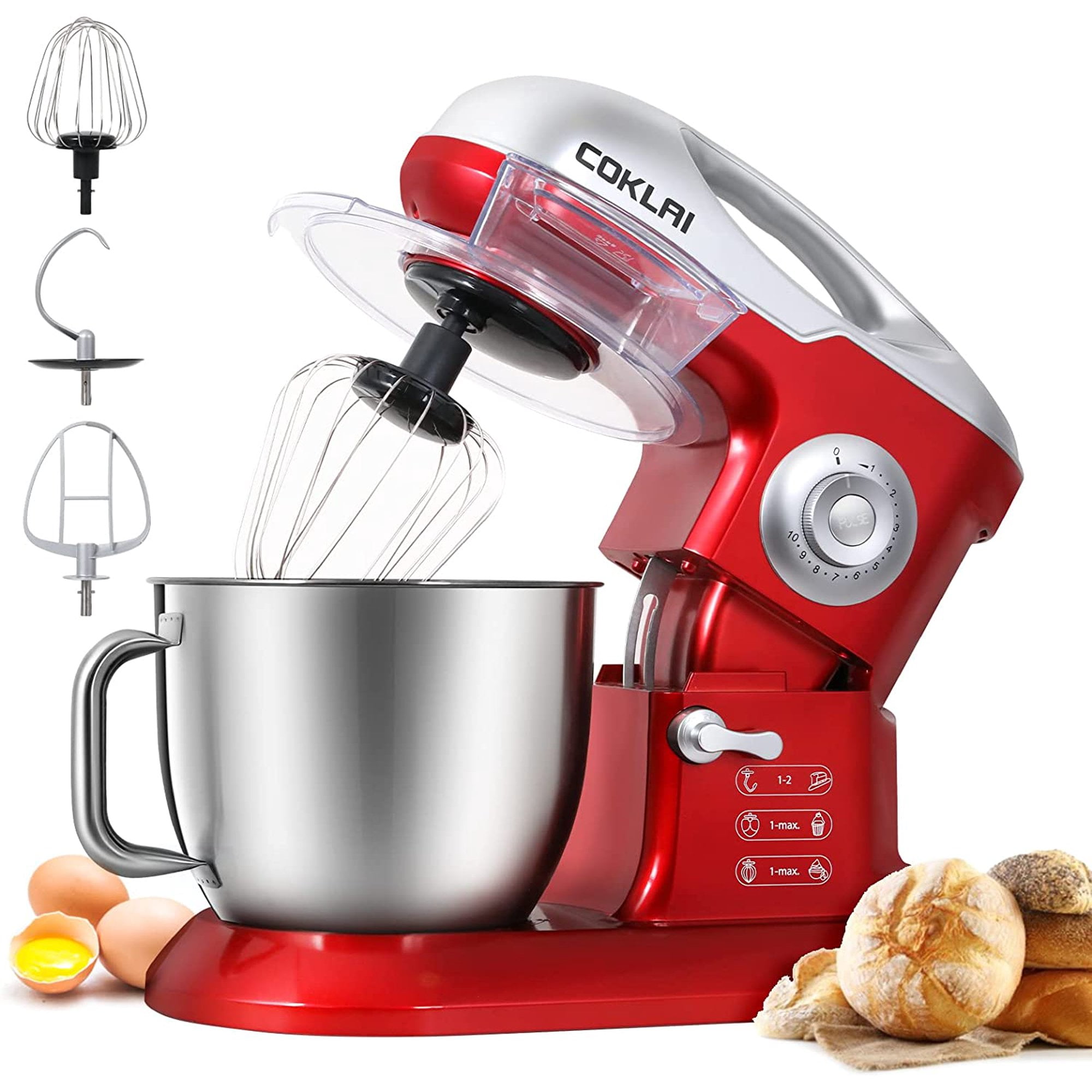 CUSIMAX 7.3QT Electric Stand Mixer , 10-Speed Electric Food Mixer with ...