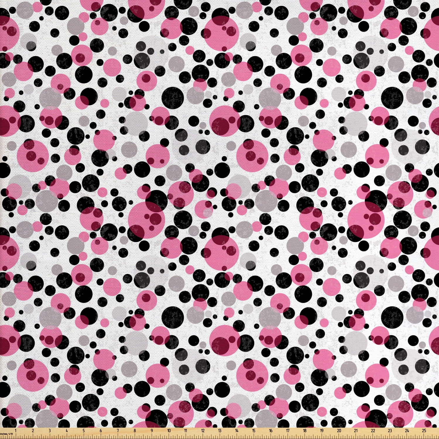 Retro Fabric by The Yard, Pattern with Different Colored Big and Small ...