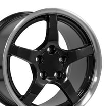 17x11/17x9.5 Wheels Fit Corvette, Camaro - ZR1 Style Black Rims ...