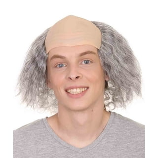 Skeleteen Grey Benjamin Franklin Wig - Receding Hairline Old People ...
