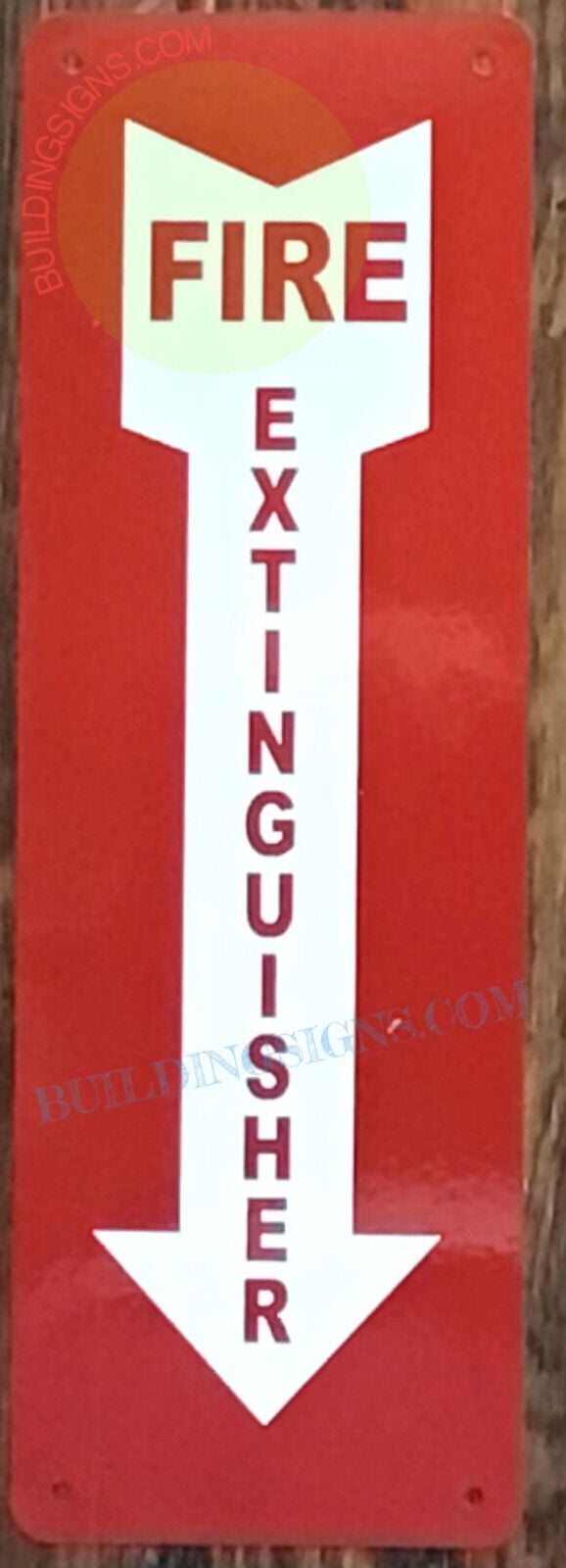 FIRE EXTINGUISHER WITH ARROW DOWN FIRE AND SAFETY SIGN (4 X 12,WHITE ...