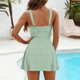 Erwazi One Piece Swimsuits for Women Adjustable Strap Plaid Padded ...