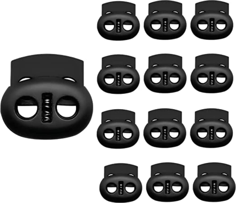 Plastic Cord Lock End Upgraded Single Hole Spring Toggle Stopper Cord ...