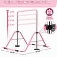 Slsy Folding Gymnastics Bar for Kids, Height Adjustable Junior Training ...