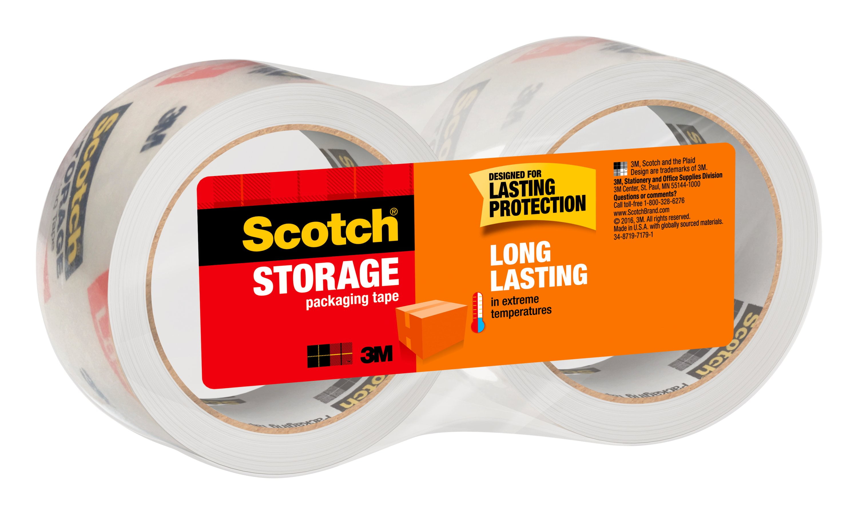 Scotch Long Lasting Packaging Tape 1 7 8 X 55 Yds 2 Rolls Walmart scotch-long-lasting-packaging-tape-1-7-8-x-55-yds-2-rolls-walmart