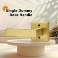 Square Half Dummy Door Levers Brushed Gold Single Dummy(Outside screws ...