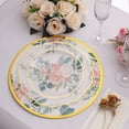 BalsaCircle 6 Gold Round 13 in Disposable Paper Charger Plates Floral ...