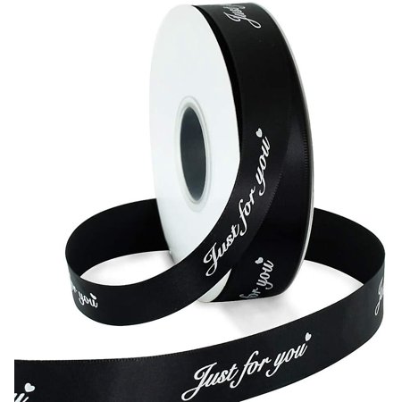 2.5cm Wide And 45.7m Long Burgundy Red Satin Ribbon Roll With Just For ...