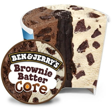 Ben & Jerry's Brownie Batter Core Ice Cream, 16 oz - Walmart.com