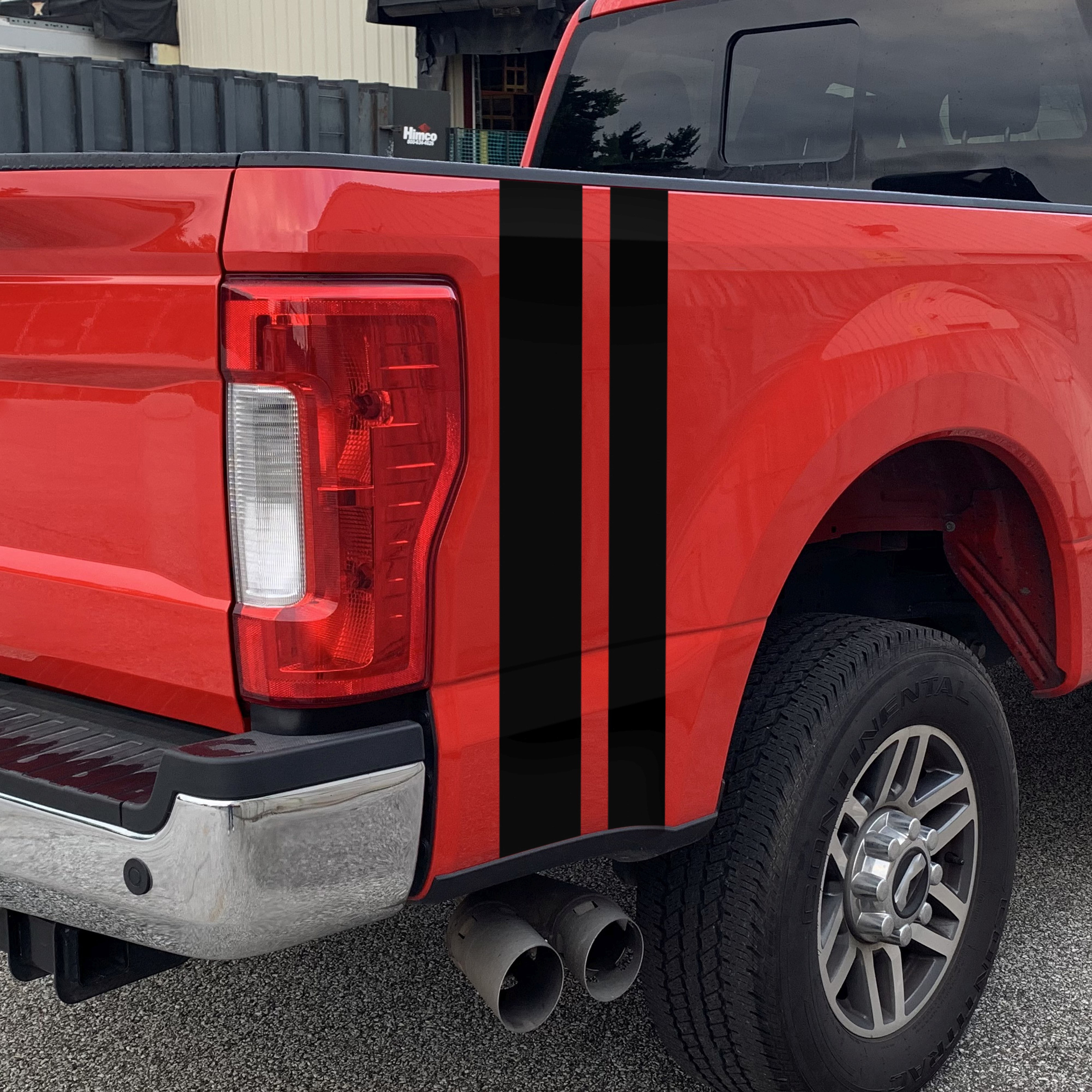 Red Hound Auto Truck Bed Stripe Hash Marks Vinyl Decal Dual Racing Bars ...