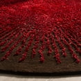 SAFAVIEH Soho Michelle Geometric Area Rug, Brown/Red, 6' x 6' Round ...