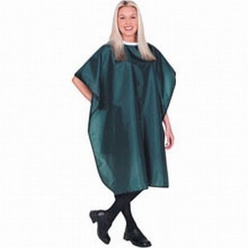 Scalpmaster Nylon Shampoo Cape 54" x 36" Velcro Hunter Green - Walmart.com