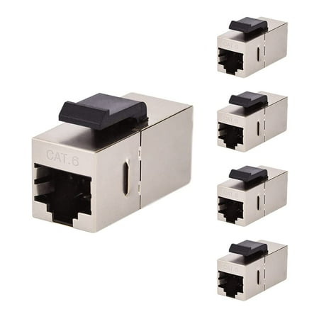 Iwillink (5-Pack) Cat6 Coupler RJ45 Cat6 Shielded Coupler,Ethernet ...