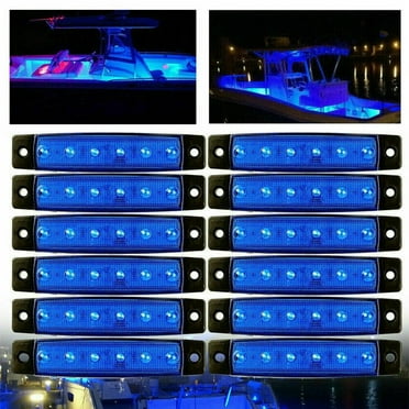 RGB LED Boat Light Deck Waterproof 12V Bow Trailer Pontoon Lights Strip ...