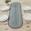 VHC Brands Sawyer Mill, Braided Jute Table Runner, Oval, Charcoal Creme ...