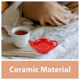 Ceramic Tea Bag Coasters Teapot Shaped Ceramic Tea Bag Holder Kitchen ...