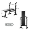 Jaxpety Foldable Bench Press for Home Gym, Adjustable Weight Bench with ...