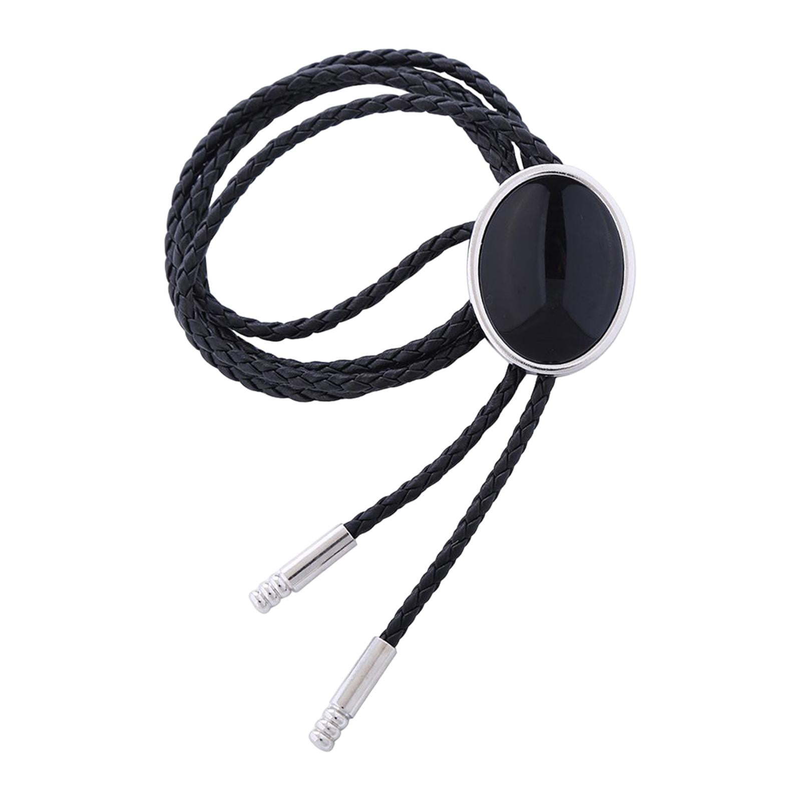 Corbata de vaquero Yuyangstore de cuero PU ajustable Negro puro ...