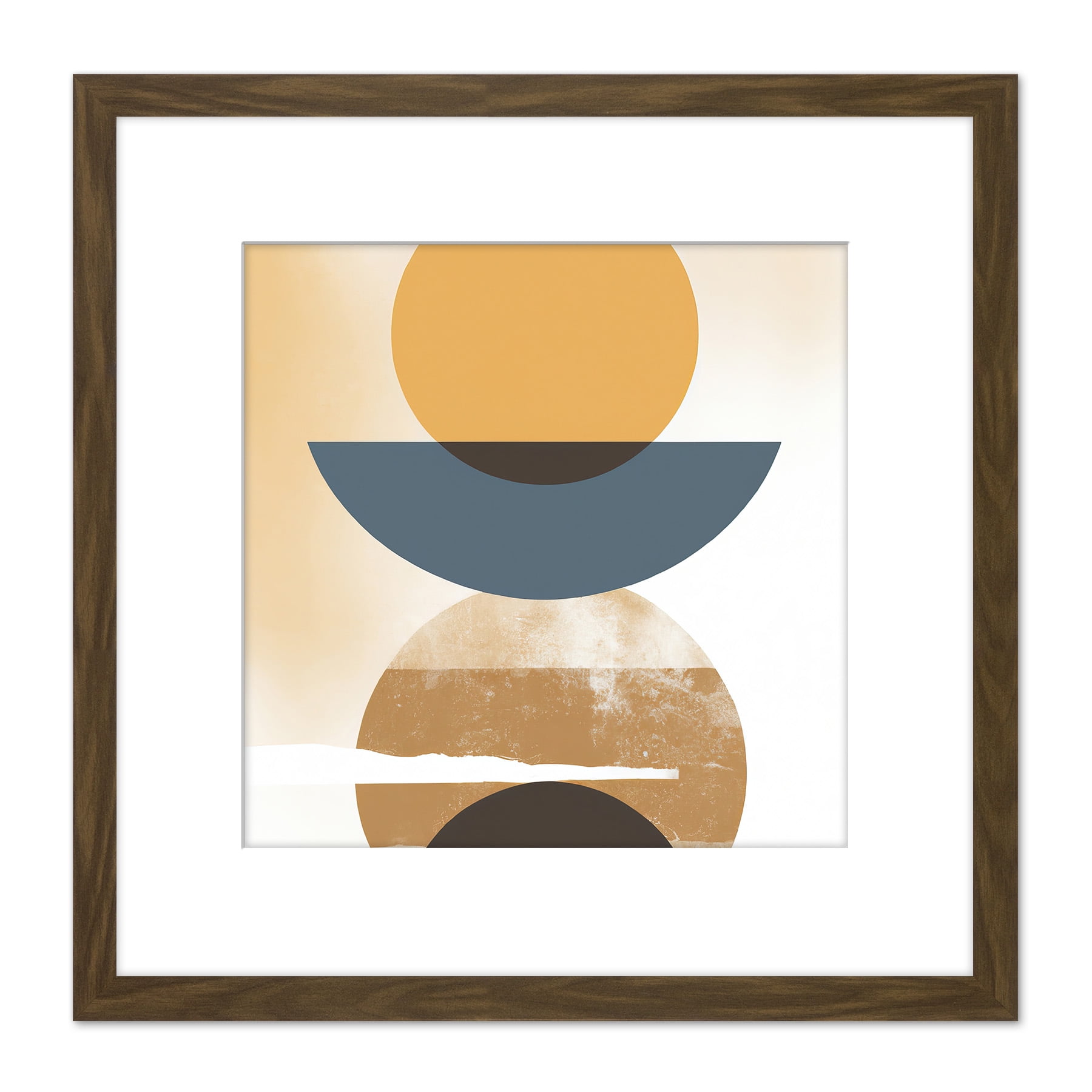 Sun Moon Eclipse Abstract Modern Simple Boho Bohemian Ochre Grey Square ...
