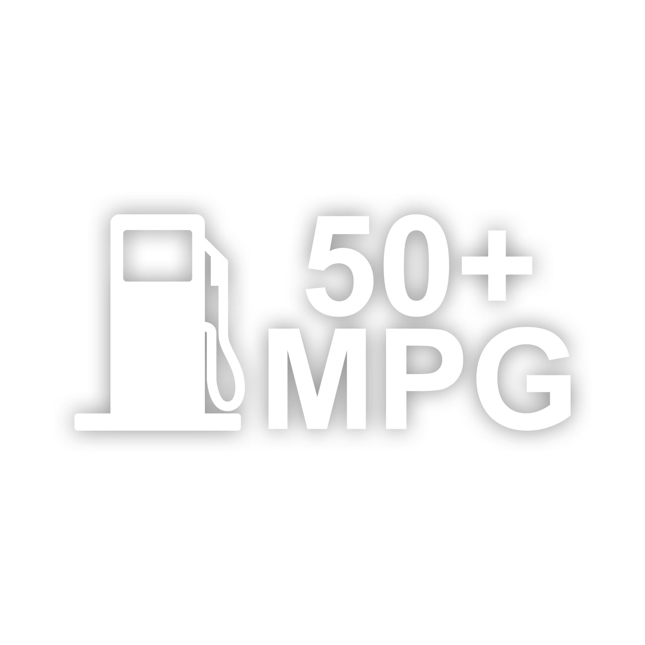 50 MPG Sticker Decal Die Cut - Self Adhesive Vinyl - Weatherproof ...