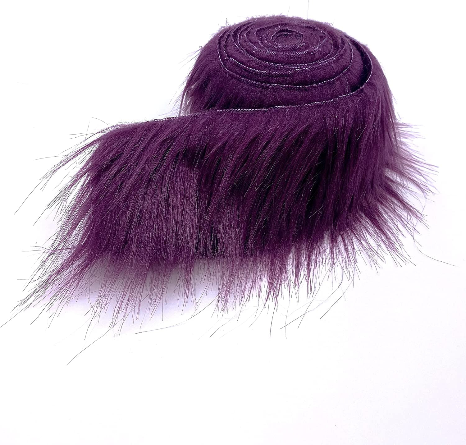 Shaggy Mohair Faux Fur Fabric Strips Ribbon, Pre Cut Roll, 2" Wide by ...